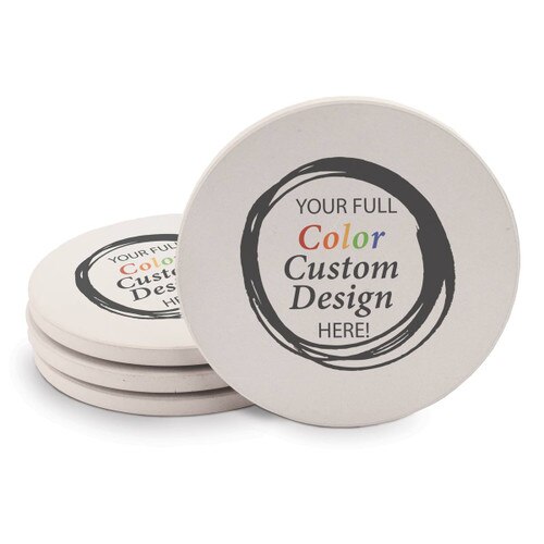 Custom Sandstone Coaster Set | Personalized Service Awards at Master ...